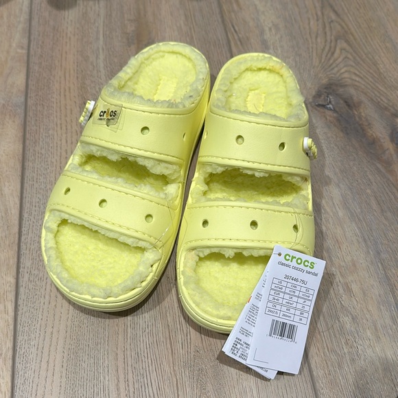 CROCS | Shoes | Fuzzy Croc Sandles | Poshmark